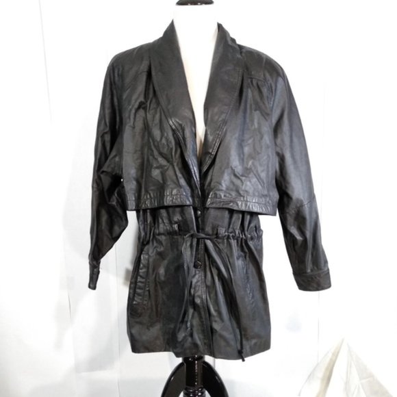 Wilsons Leather | Jackets & Coats | Wilsons Women Black Leather Coat ...